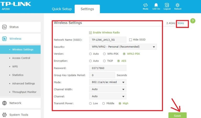 TP-Link AP200 AC750 Dual Band Wi-Fi AP Mode Configuration